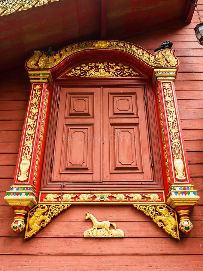 Window of temple stock image. Image of thai, palace, decorative - 28276517