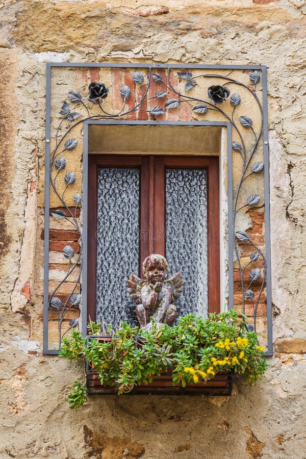 Window with an angel stock photo. Image of decorated - 54513220