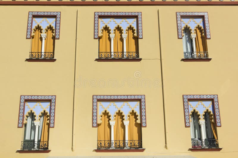 Old Windows in Arabian Style at Cordoba Spain - Architecture Background ...