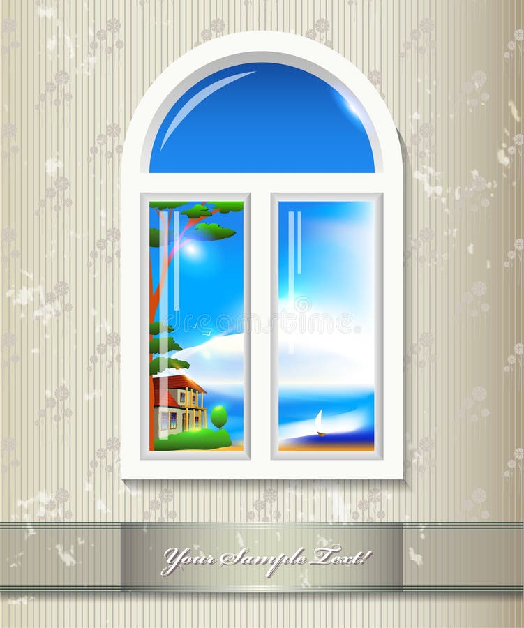 Window background. stock illustration. Illustration of decorative ...