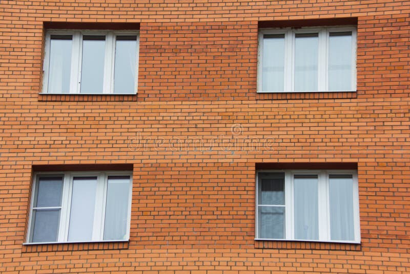 Window Background of a High Multi-storey Residential Building. Many ...