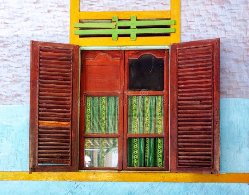 Window the bamboo house stock photo. Image of room, home - 219926294