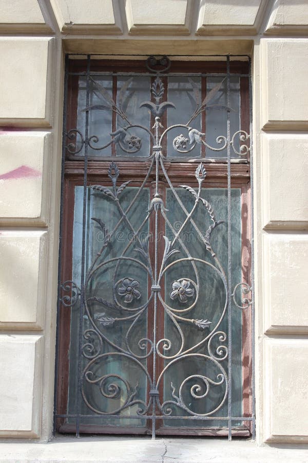 Window bars with old stock photo. Image of architecture - 87882592