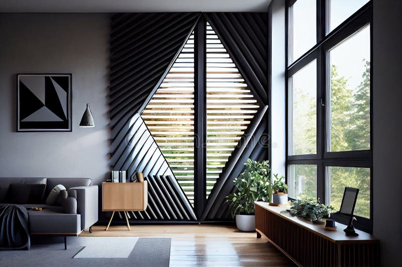 A Window with Beautiful, Custom Louvers that Complement the Room S ...