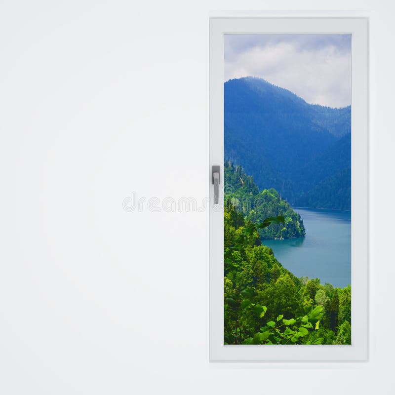 Window with a Beautiful View Stock Image - Image of escape, looking ...