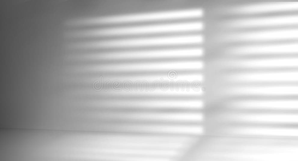 Window Blind Shadow Pattern on Plain White Wall Stock Illustration ...