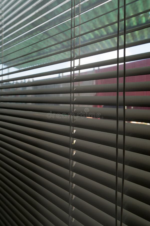 Window Blinds Open with Blur, Natural View Background Stock Photo ...
