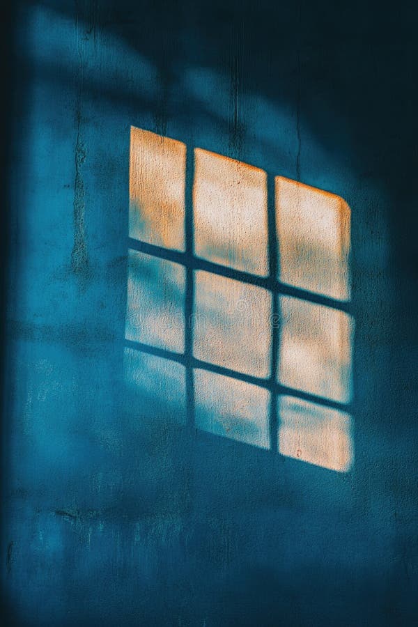 Window in blue wall stock image. Image of structure - 380607045