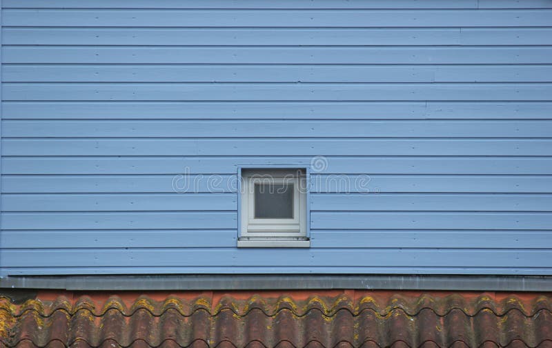 Window in Blue Wooden Wall stock image. Image of copy - 42907675