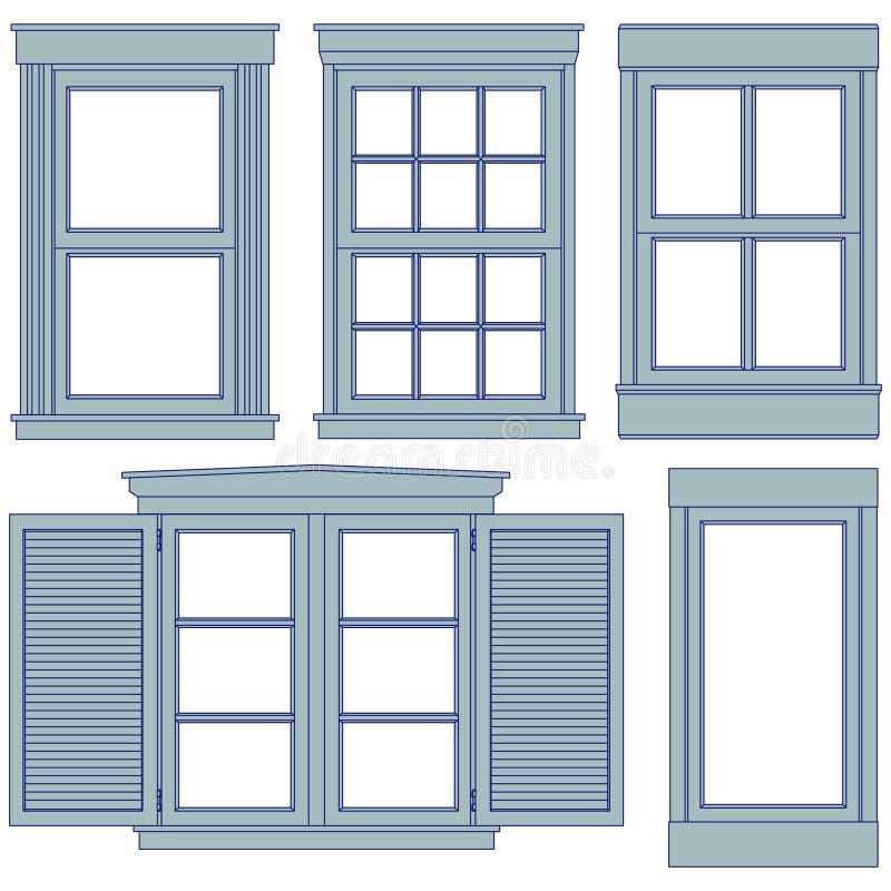 Window Blueprint Illustrations Stock Vector - Illustration of pane ...