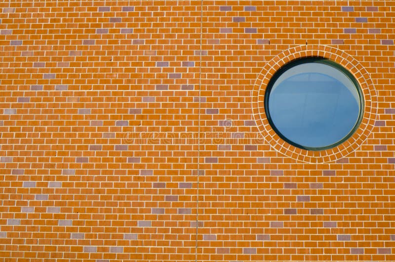 Oval window in brick wall stock image. Image of space - 5263393