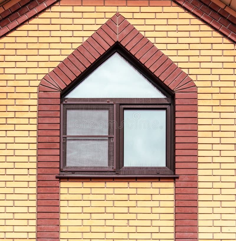 Window in a Brick Wall of a Building Stock Photo - Image of building ...
