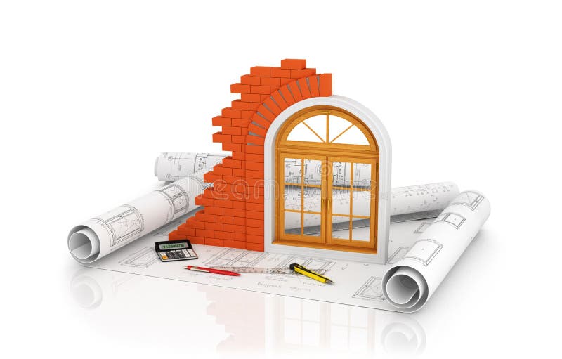 Brick Wall Drawing Side View