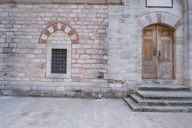 Window on a Brick Wall Under Brick Arch. Stock Image - Image of wall ...