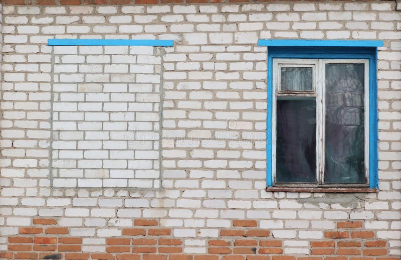 Window and a Brick White Wall Texture Background Stock Photo - Image of ...