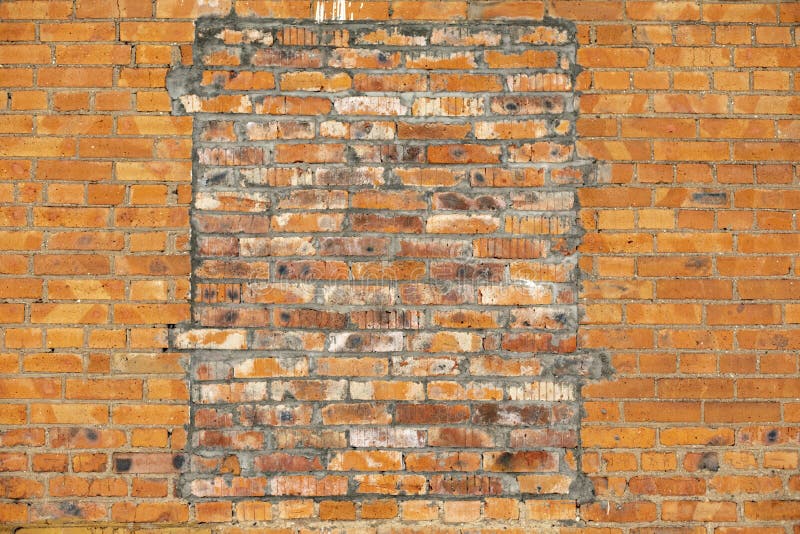Window is Bricked. Brick Wall Stock Image - Image of debris, madrid ...