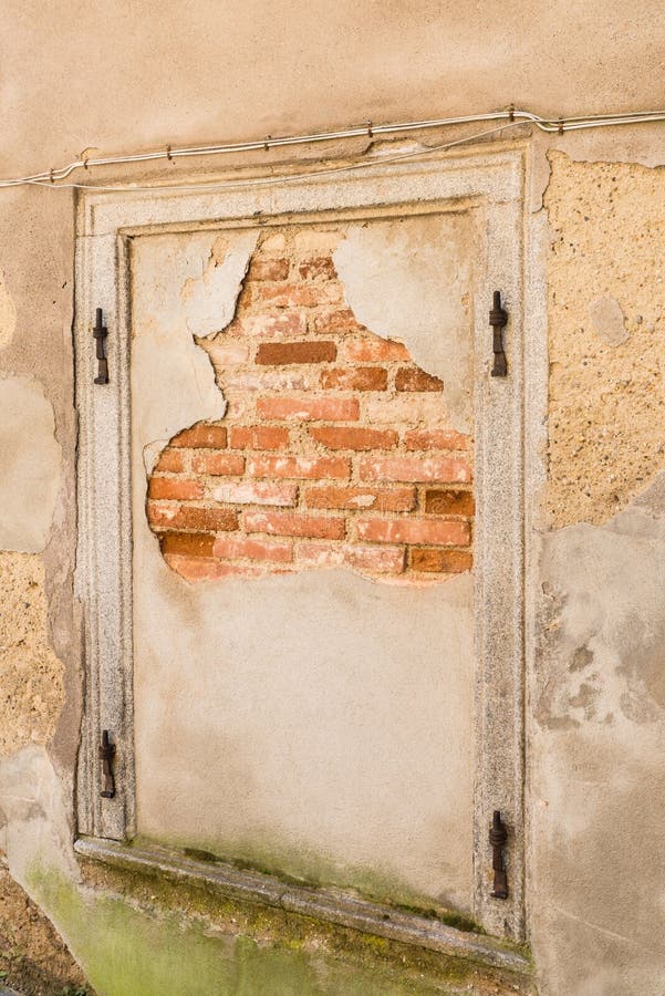 Window Bricked Up with Bricks, Germany Stock Image - Image of building ...