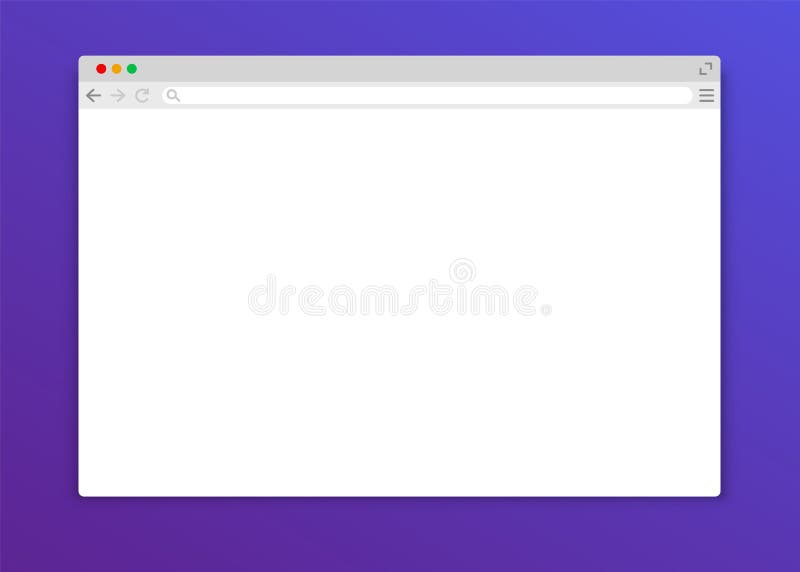 Window Browser Mockup. Website Computer Desktop Device Screen, Empty ...