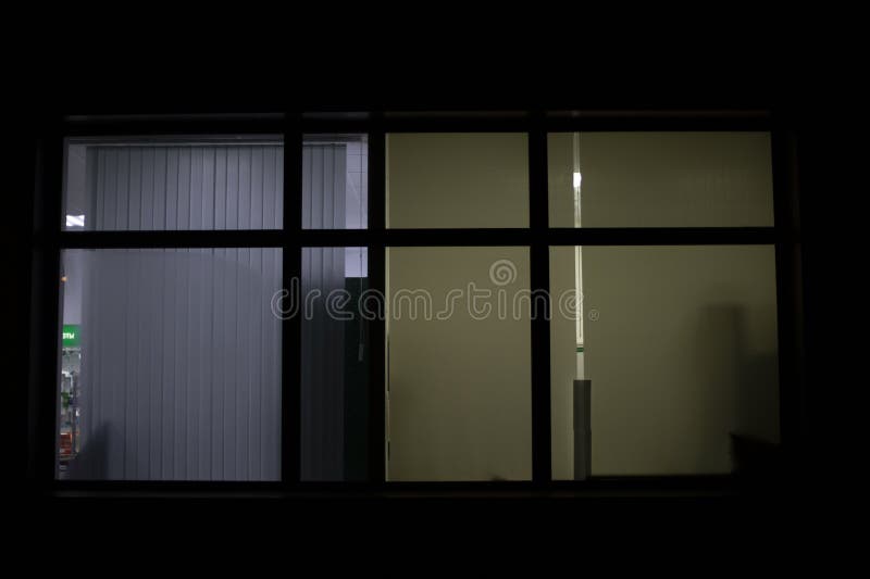 Window in Building at Night. Window in House Stock Photo - Image of ...