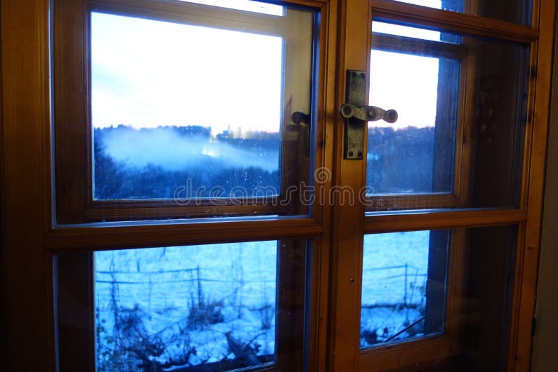 Window of a Building in Wood Construction Stock Image - Image of ...