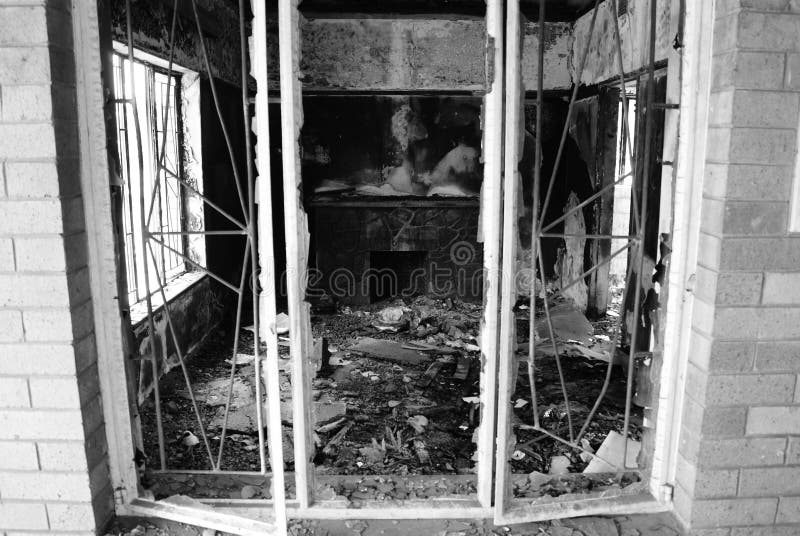 Burned window stock image. Image of broken, fire, ruined - 9516567