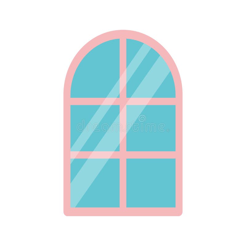 Window in cartoon style. stock vector. Illustration of frame - 248574829