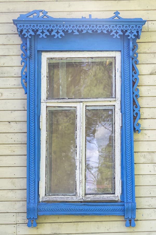 Window with Carved Platbands Stock Photo - Image of design, ethnic ...