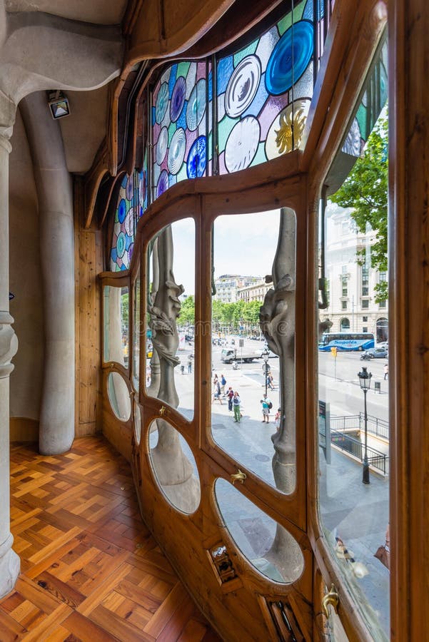 Window of Casa Batllo editorial stock photo. Image of culture - 67408748