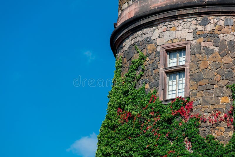 Defence Wall in Old Medieval Castle Stock Photo - Image of facade ...