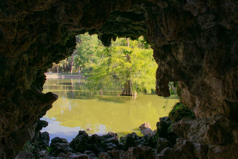 Window of a Cave, Which Shows a Somewhat Special Landscape Stock Image ...