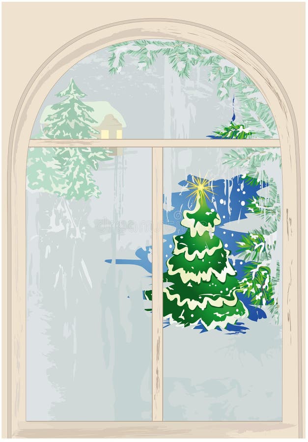 Christmas Tree Window Stock Illustrations – 50,426 Christmas Tree ...
