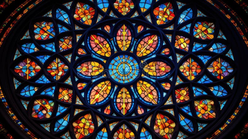 Window Circle Stained Glass Stock Image - Image of circle, mesmerizing ...