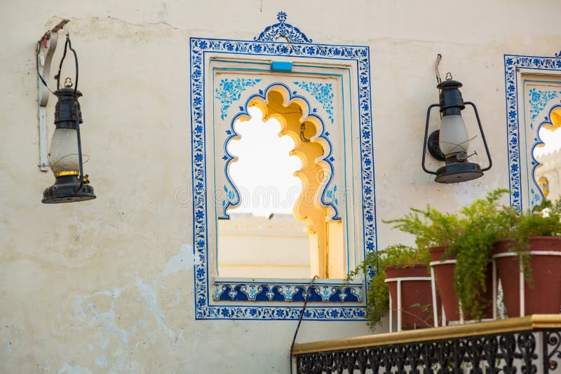 Window in the City Palace of Udaipur Stock Photo - Image of monument ...