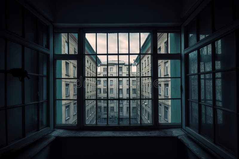 Window City View. Generate Ai Stock Illustration - Illustration of ...