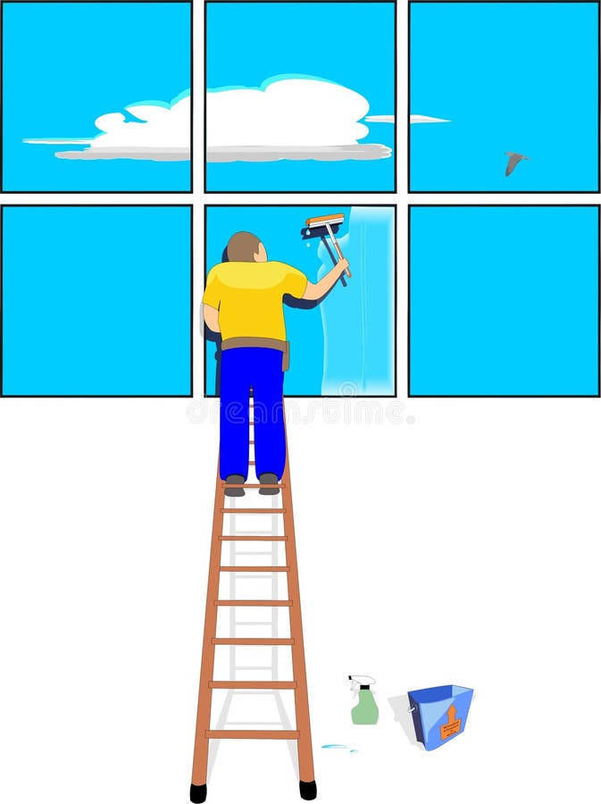Cleaning Ladder Stock Illustrations – 1,364 Cleaning Ladder Stock ...