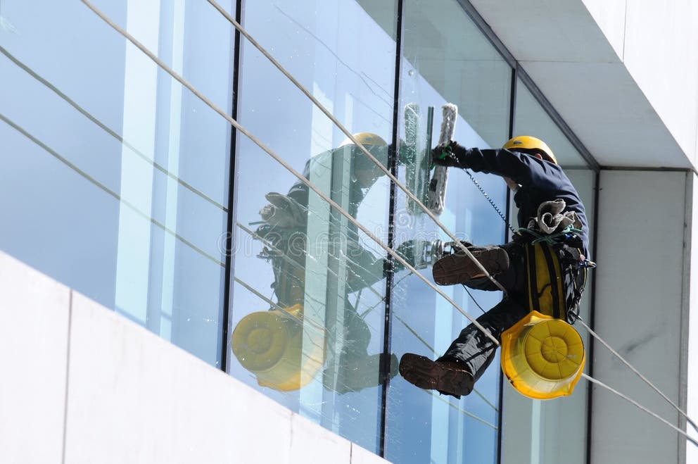 Window cleaner (2) stock photo. Image of hang, extreme - 13383484
