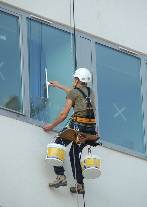 Window cleaner stock photo. Image of worker, hang, washer - 2157050