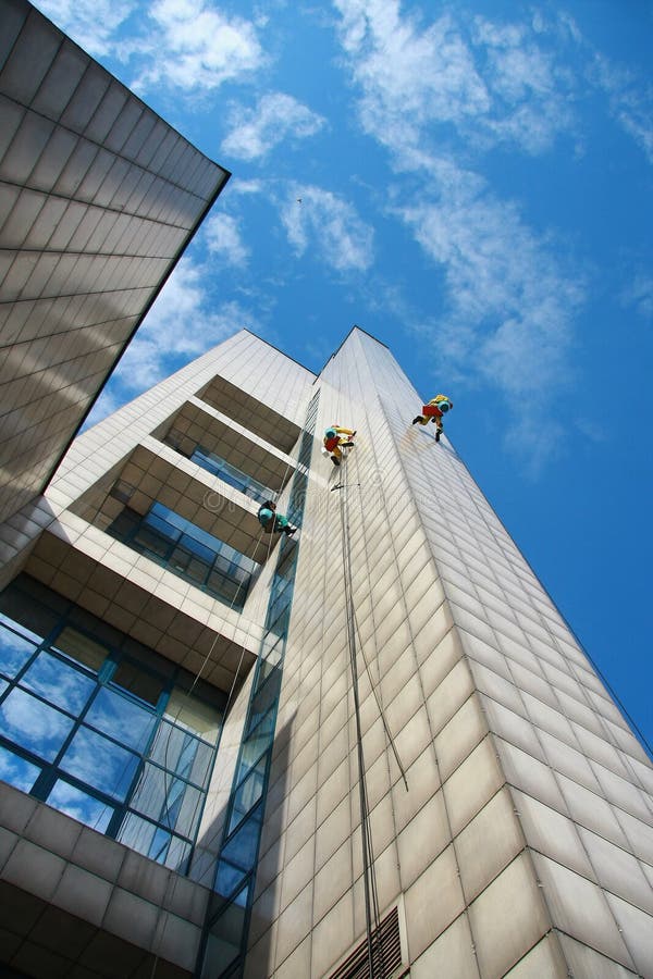 Window Cleaner stock image. Image of blue, work, dangerous - 6699819