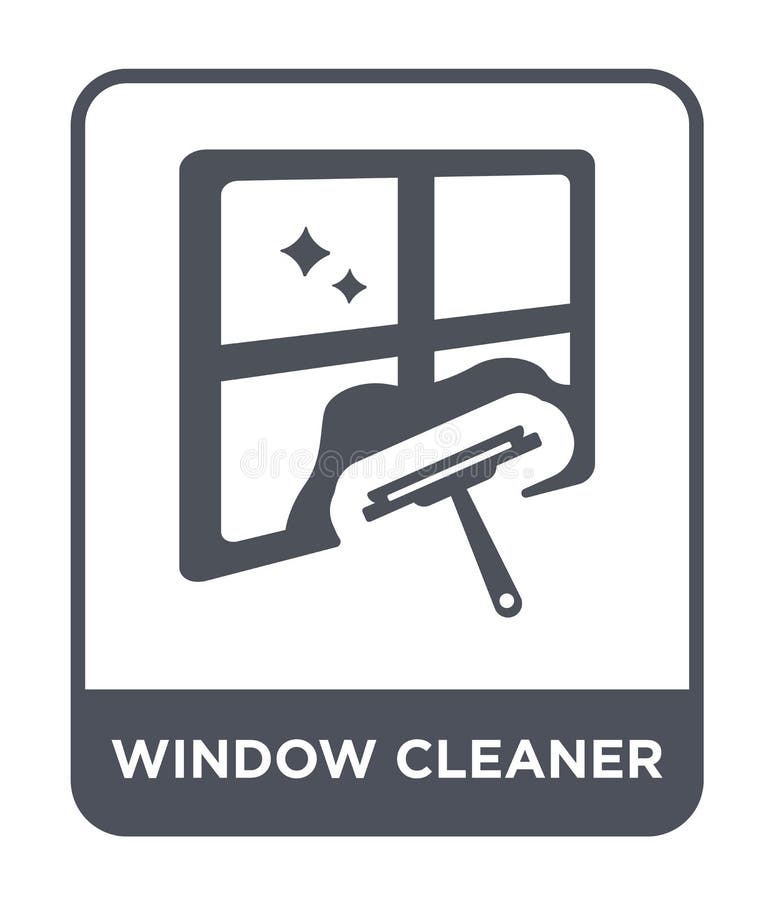 Window Cleaner Icon in Trendy Design Style. Window Cleaner Icon ...