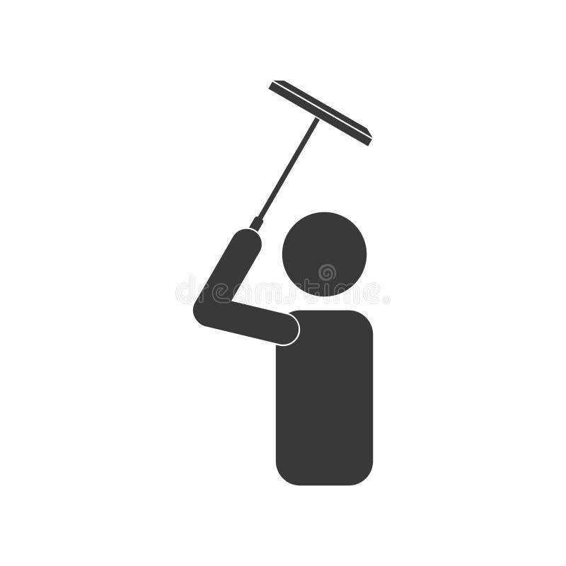 Window Cleaner Icon Vector stock vector. Illustration of pictogram ...
