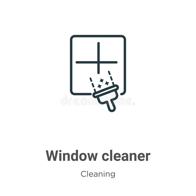 Window Cleaner Vector Icon on White Background. Flat Vector Window ...
