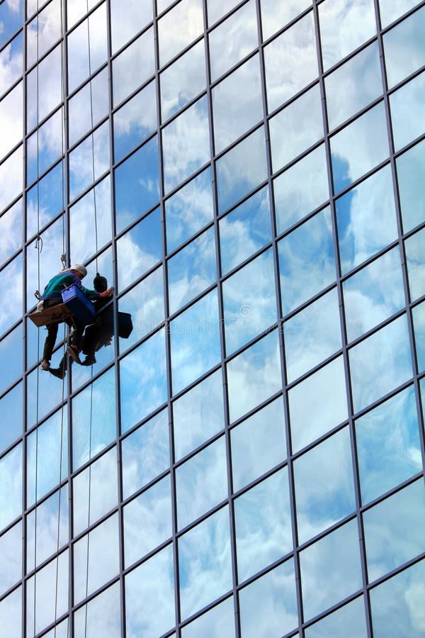 Window cleaner at work stock photo. Image of smooth, clean - 15756372