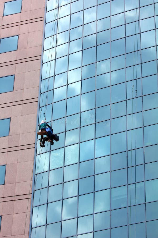 Window cleaner at work stock photo. Image of smooth, clean - 15756372