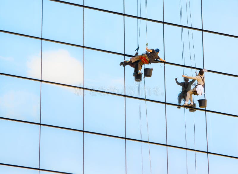 Window washer stock image. Image of male, occupation, pane - 8362985