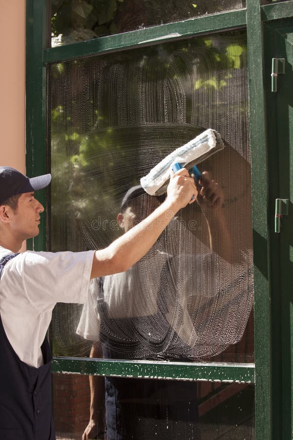 Window cleaner stock photo. Image of worker, hang, washer - 2157050