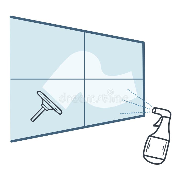 Window Cleaning Concept, Vector Graphics Stock Vector - Illustration of ...