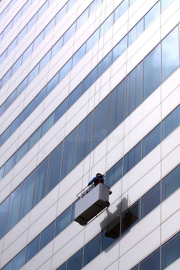 Window Cleaning Service at Work High Altitude Editorial Photography ...
