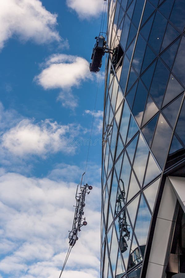 Window Cleaning crane stock photo. Image of architecture - 49020884