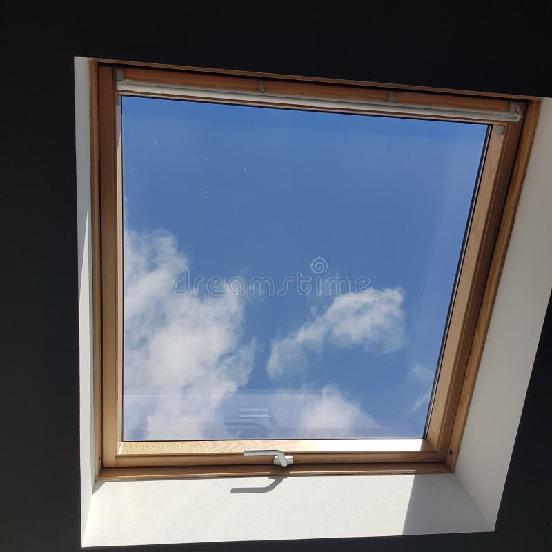 Window in a clear day stock photo. Image of roof, clear - 113519650
