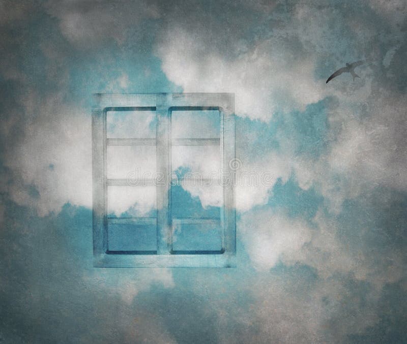 Window and Clouds stock illustration. Illustration of reflection ...